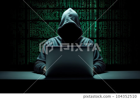 Unseen Hacker Cybersecurity and Cybercrime... - Stock Illustration ...