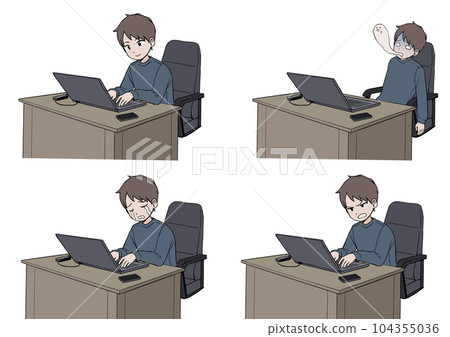 Differences in facial expressions of people... - Stock Illustration ...