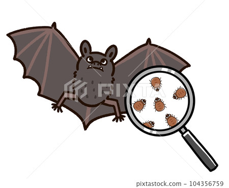 bat with tick - Stock Illustration [104356759] - PIXTA