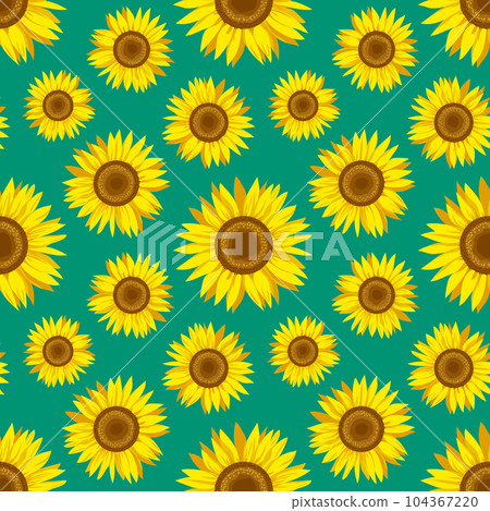 Cute sunflower seamless pattern design on... - Stock Illustration ...