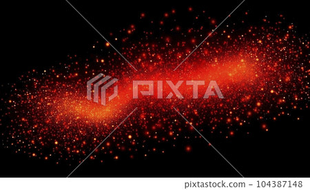 Red sparks isolated on a black background. - Stock Illustration ...