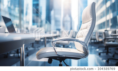 An empty chair in a contemporary business office - Stock Illustration ...