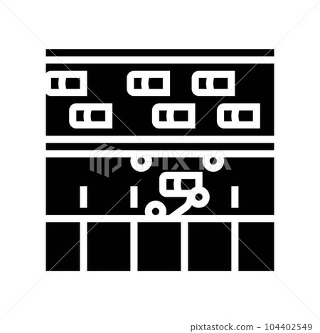 pit lane vehicle speed auto glyph icon vector... - Stock Illustration ...