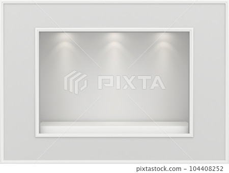 Empty shop window with large display. Place for... - Stock Illustration ...