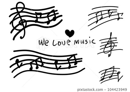 I like music! material set - Stock Illustration [104423949] - PIXTA
