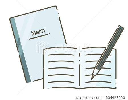 math notebook and pencil - Stock Illustration [104427630] - PIXTA