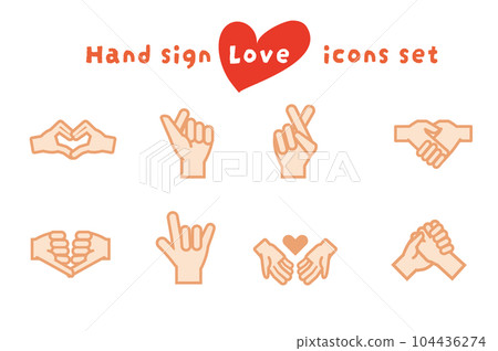 Hand gestures/gestures/hand signs to convey... - Stock Illustration ...