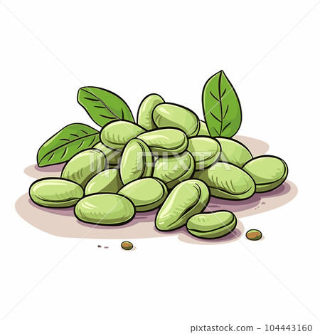 Lima beans hand-drawn illustration. Lima beans.... - Stock Illustration ...