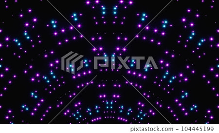 Glittering Neon Dotted Pattern Lights - Stock Illustration [104445199 ...