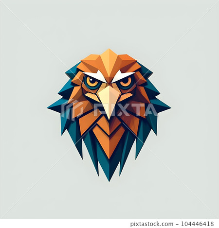 Falcon, Geometric logo vector. AI generated - Stock Illustration ...