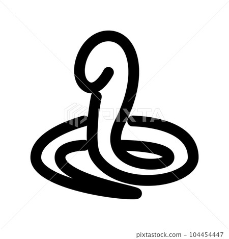 Line style icons representing zodiac, snake and... - Stock Illustration ...
