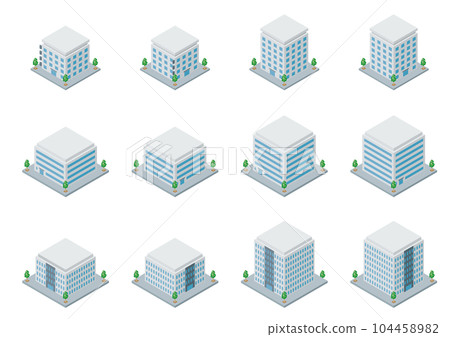 A bird's-eye view of a city building - Stock Illustration [104458982 ...