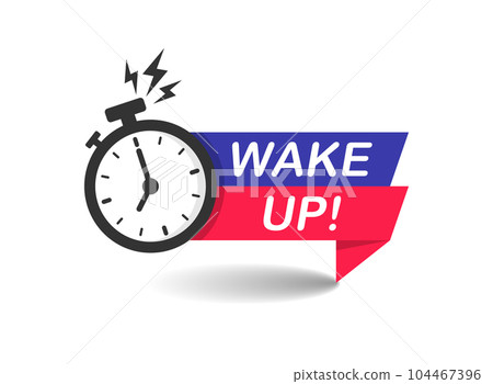 Wake up icon in flat style. Good morning vector... - Stock Illustration ...
