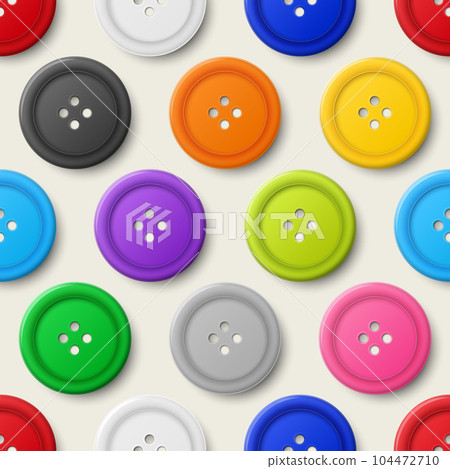 Vector Seamless Pattern with 3d Realistic... - Stock Illustration ...