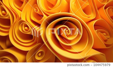 Orange rolled-up paper background - Stock Illustration [104475979] - PIXTA