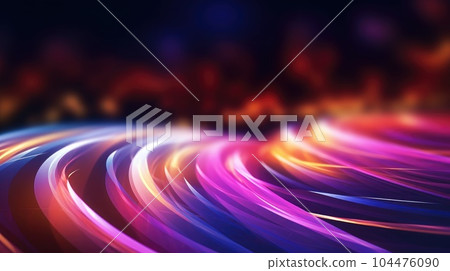 Background of bright luminous lines-插圖素材 [104476090] - PIXTA圖庫