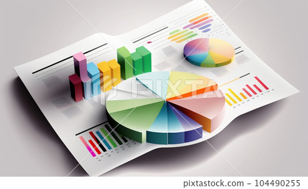 graph data chart business financial document - Stock Illustration ...