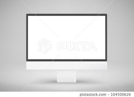 Modern computer monitor with blank screen. 3d... - Stock Illustration [104500626] - PIXTA