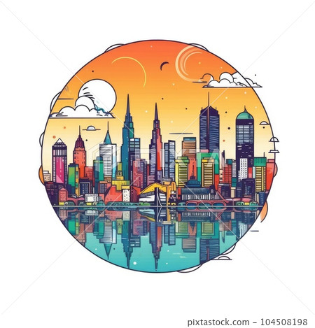 A circle shape frame with center space of... - Stock Illustration ...