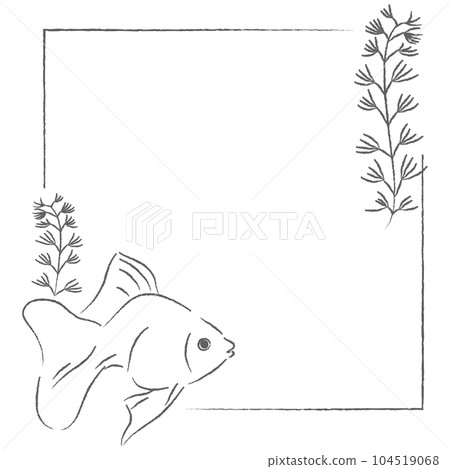 goldfish illustration frame - Stock Illustration [104519068] - PIXTA