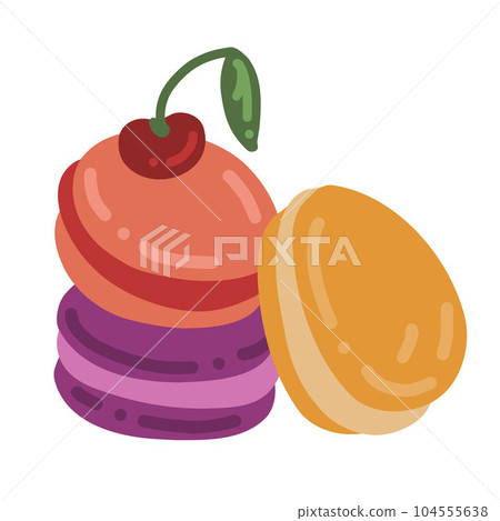 Macarons. Vector hand draw cartoon illustration. - Stock Illustration ...