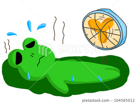 hot and tired frog - Stock Illustration [104565012] - PIXTA