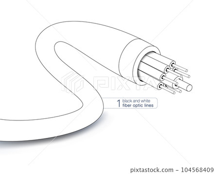 Fiber Optic Electronic Cable Optical fiber... - Stock Illustration ...