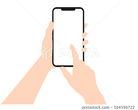 Hand to operate smartphone - Stock Illustration [104598722] - PIXTA