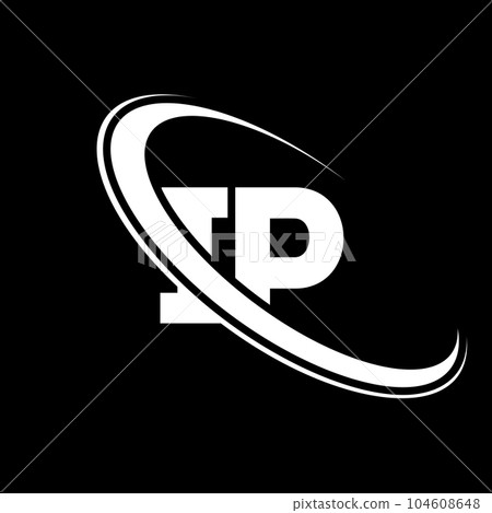 IP logo. I P design. White IP letter. IP/I P... - Stock Illustration ...