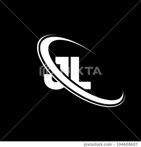 JL logo. J L design. White JL letter. JL/J L... - Stock Illustration ...