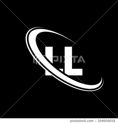 LL logo. L L design. White LL letter. LL/L L...-插圖素材 [104608858] - PIXTA圖庫