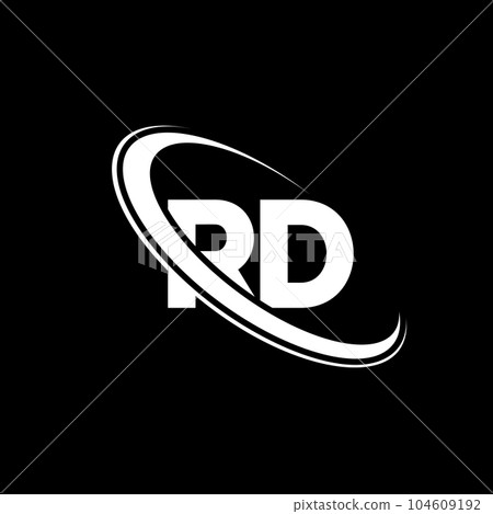 RD logo. R D design. White RD letter. RD/R D... - Stock Illustration ...
