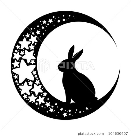 Magic moon phase rabbit, Mystical rabbit, moon... - Stock Illustration ...