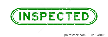 Grunge green inspected word rubber seal stamp... - Stock Illustration ...