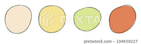 Hand drawn colored round blob vector... - Stock Illustration [104659227 ...