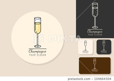 LOGO champagne isolated vector, champagne icon - Stock Illustration ...