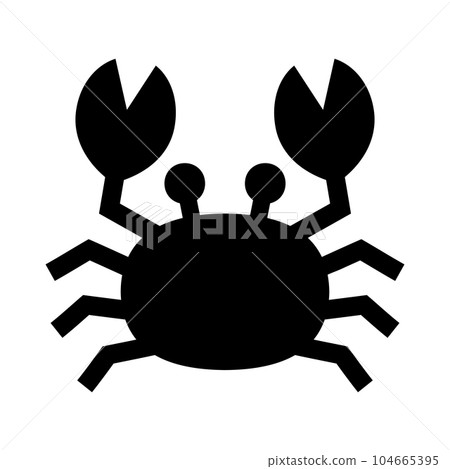 Simple crab vector icon - Stock Illustration [104665395] - PIXTA