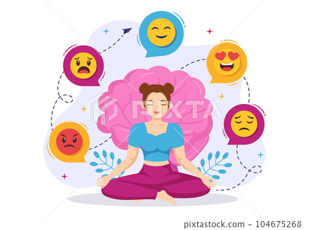 Positives Thoughts Vector Illustration with... - Stock Illustration ...