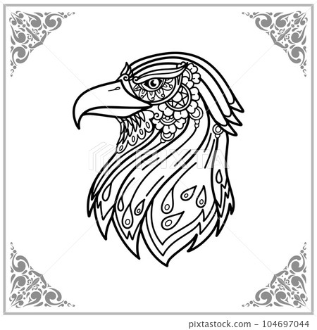 Zentangle Eagle Zentangle Art, Eagle On Flag Of The United States