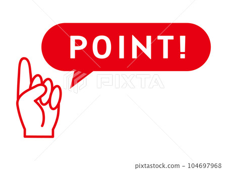 illustration of red left hand pointing mark... - Stock Illustration ...