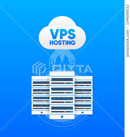 VPS hosting. Virtual Private Server. Web... - Stock Illustration ...