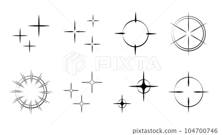 Set of glitter cartoon expressions - Stock Illustration [104700746] - PIXTA