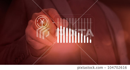 Abstract infographic about the fall of the yen... - Stock Illustration ...