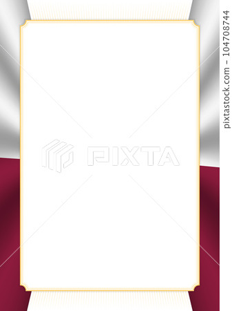 Vertical frame and border with Qatar flag - Stock Illustration ...