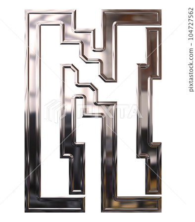 3D rendered illustration.Metallic embossed... - Stock Illustration ...