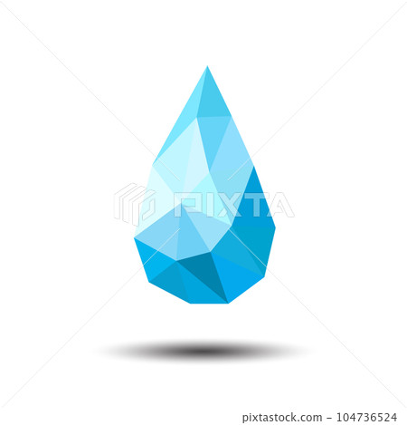 Polygon Water Drop Icon on white background - Stock Illustration ...