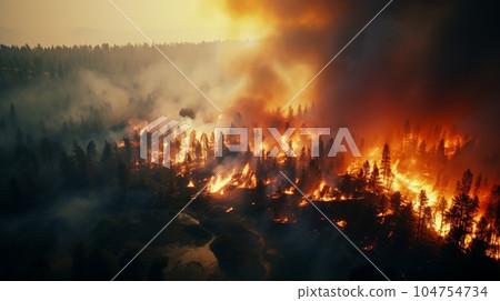 Wildfire (AI Generated) - Stock Illustration [104754734] - PIXTA