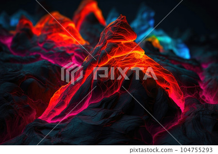 Close-Up Encounter: Macro View of Molten... - Stock Illustration ...