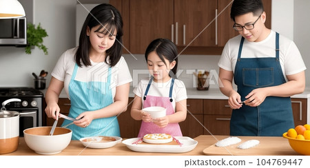 Overjoyed young family with little preschooler... - Stock Illustration ...