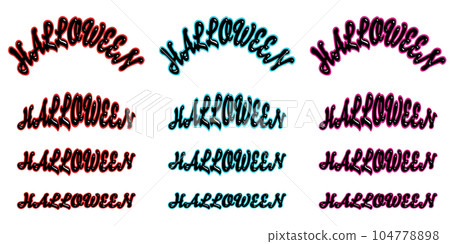 HALLOWEEN letter material set - Stock Illustration [104778898] - PIXTA